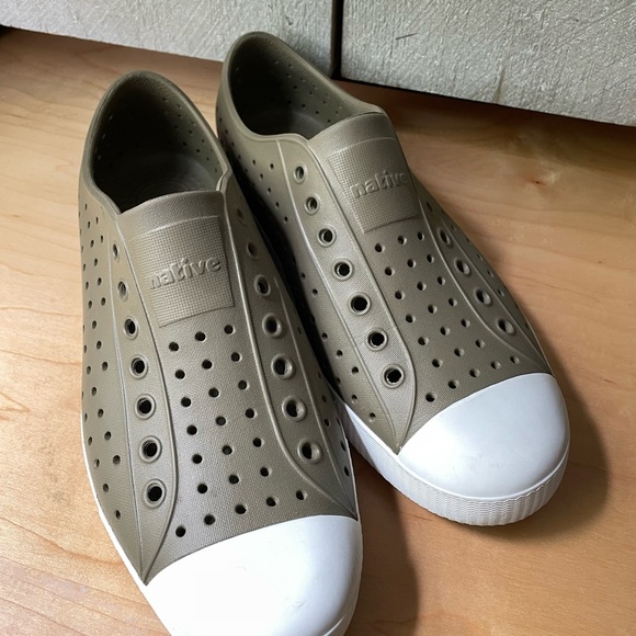 Native | Shoes | Native Army And White Color Rubber Slipon | Poshmark